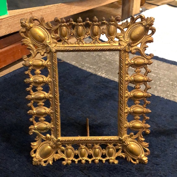 Vintage | Accents | Vintage Antique Gold Brass Picture Frame Victorian ...